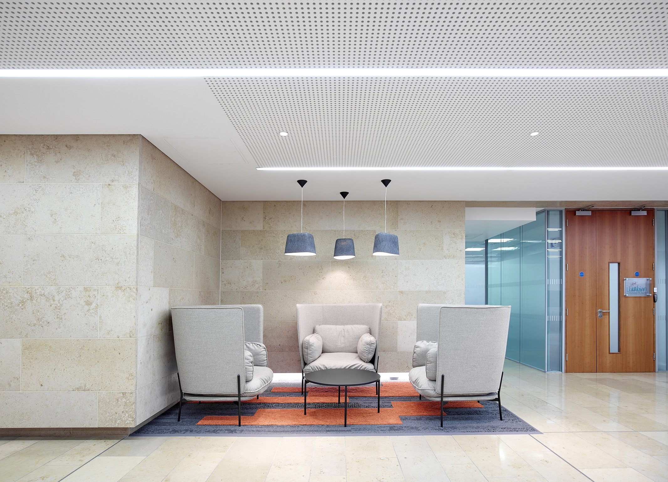 Reception space commercial interior design for Atria One,… | Form